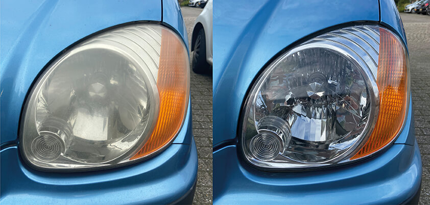 Doffe koplampen polijsten en herstellen | Bastiaan Car Cleaning Hattem ...